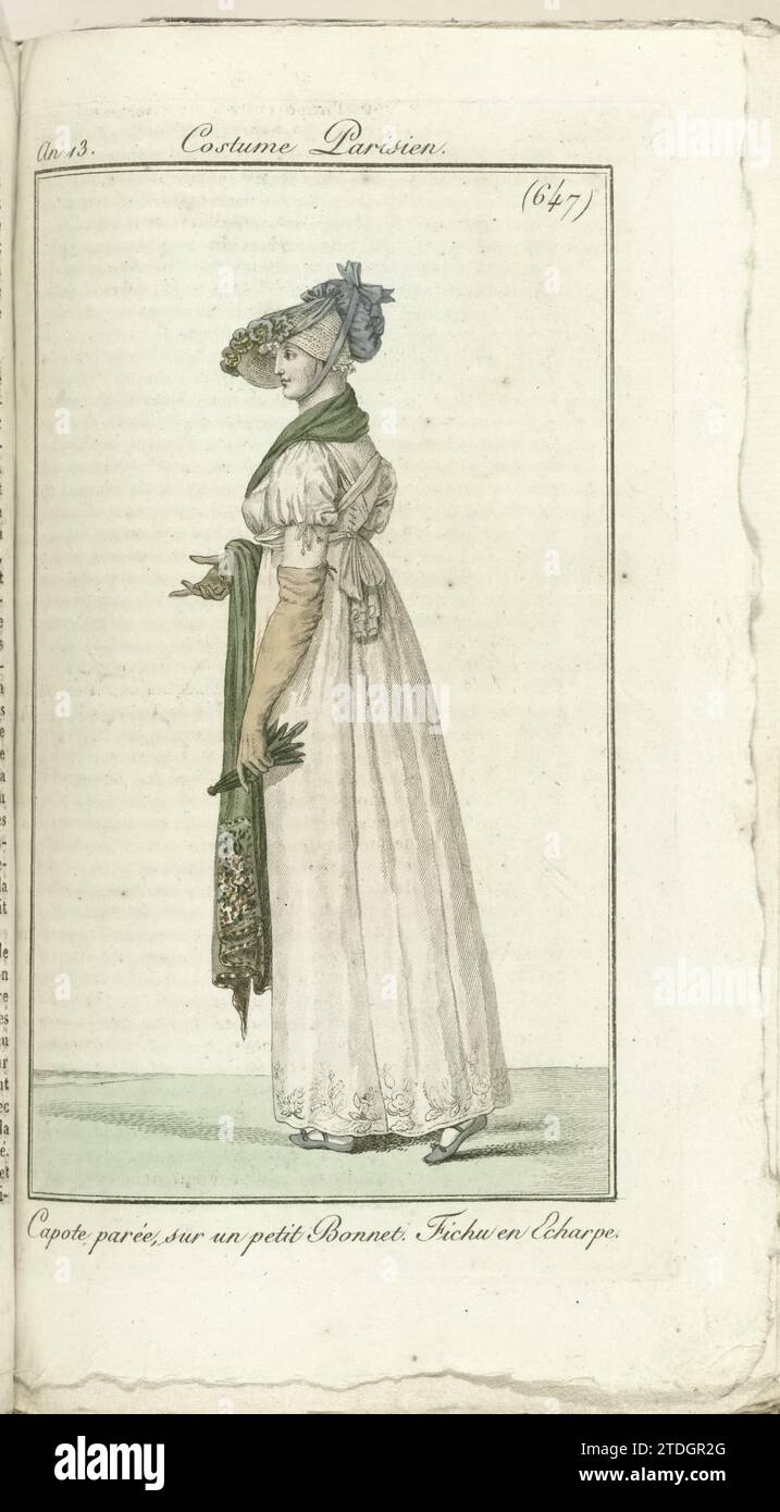Journal of the ladies and fashions, Parisian costume, 1805, year 13 ...