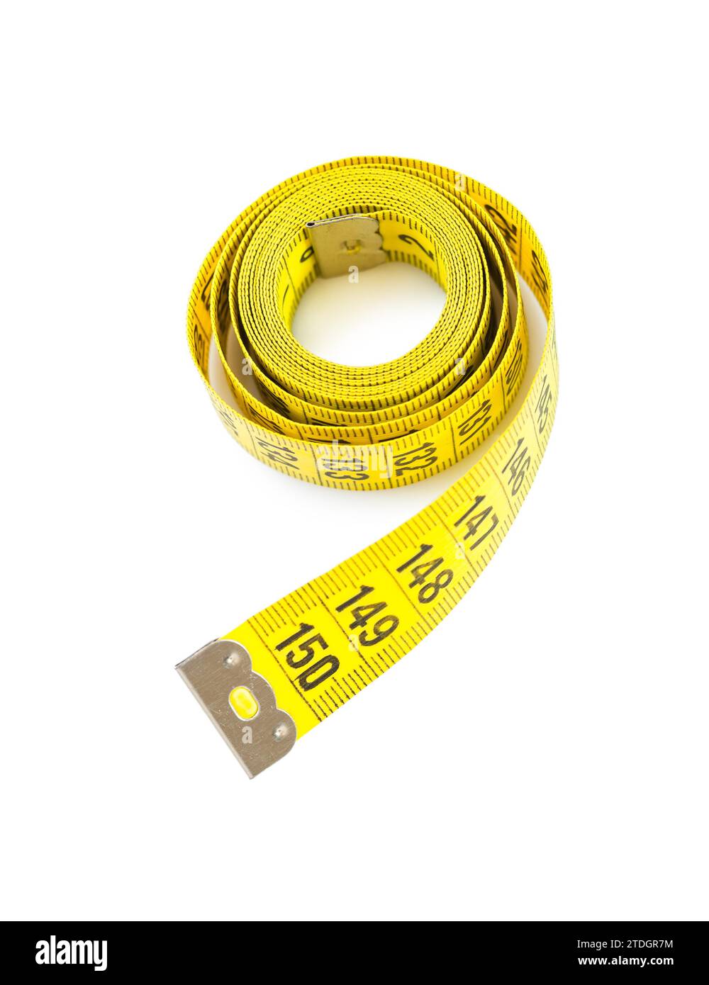 A yellow measure tape Stock Photo - Alamy