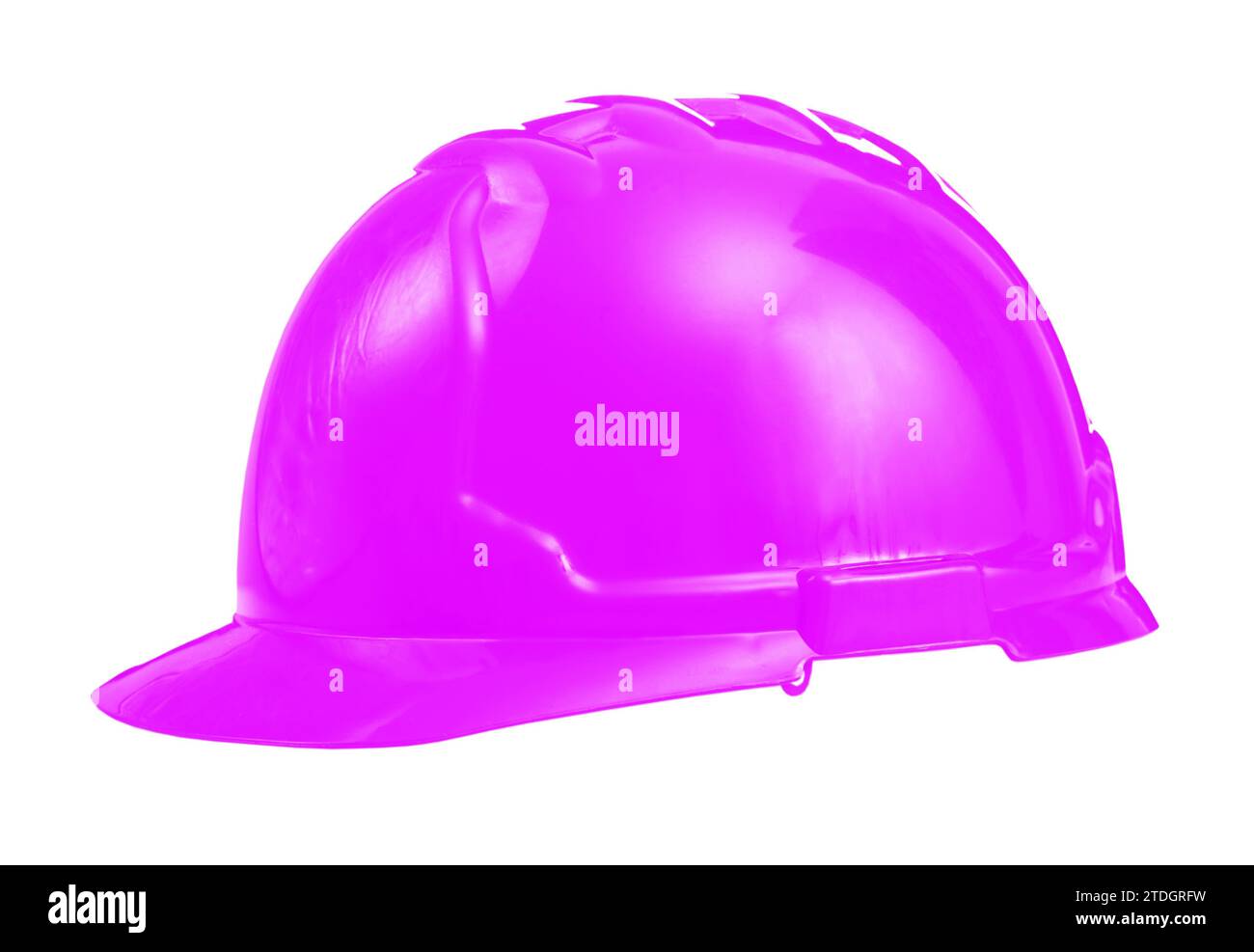 Safety helmet pink colour against a white background Stock Photo - Alamy