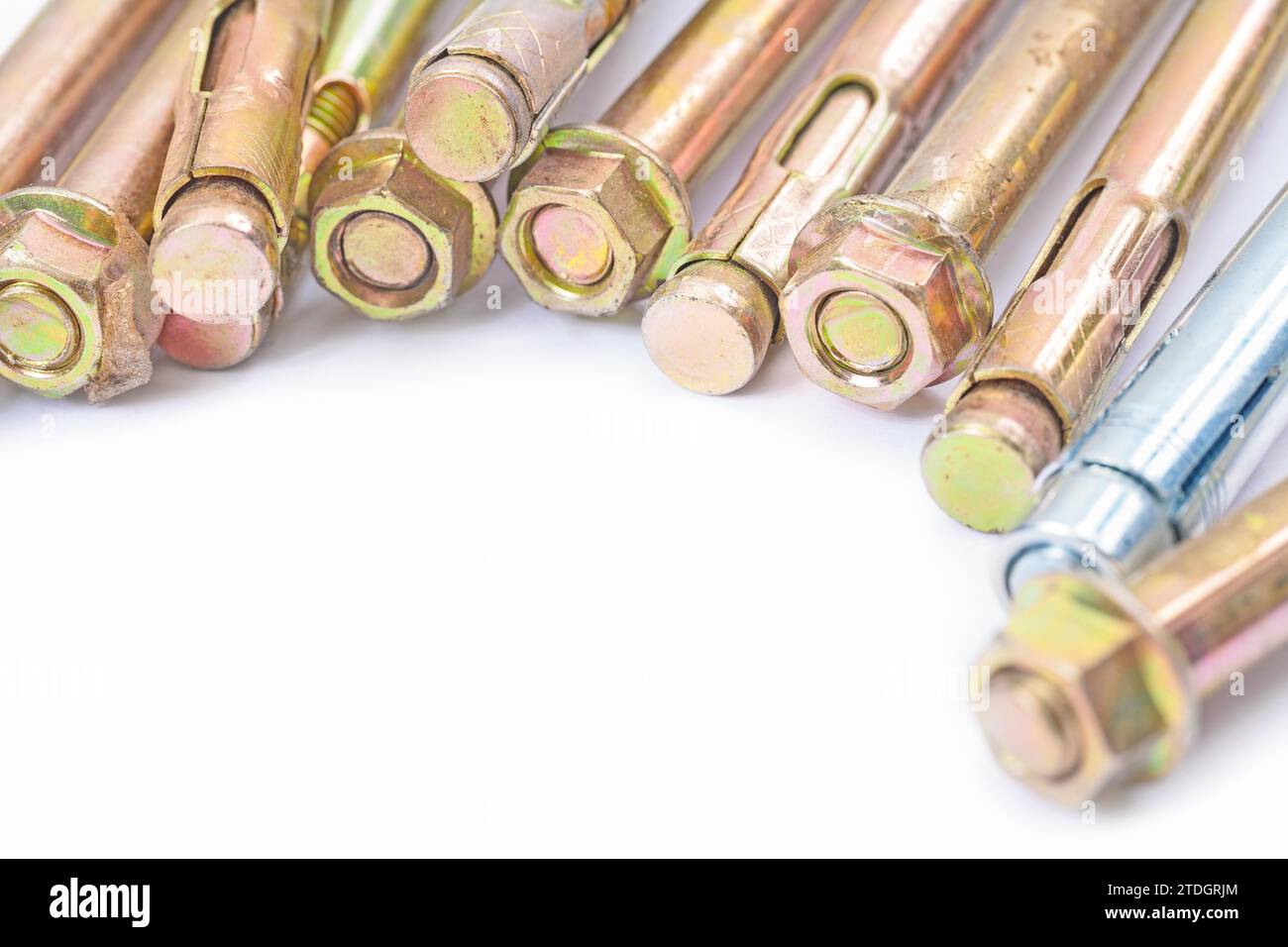 Industrial background Metal dowel for insulated concrete wall Stock ...