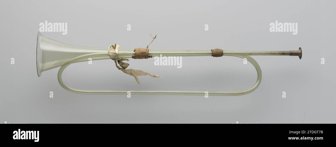 Glass trumpet, anonymous, c. 1700 - c. 1896 Smooth in trumpet shape ...