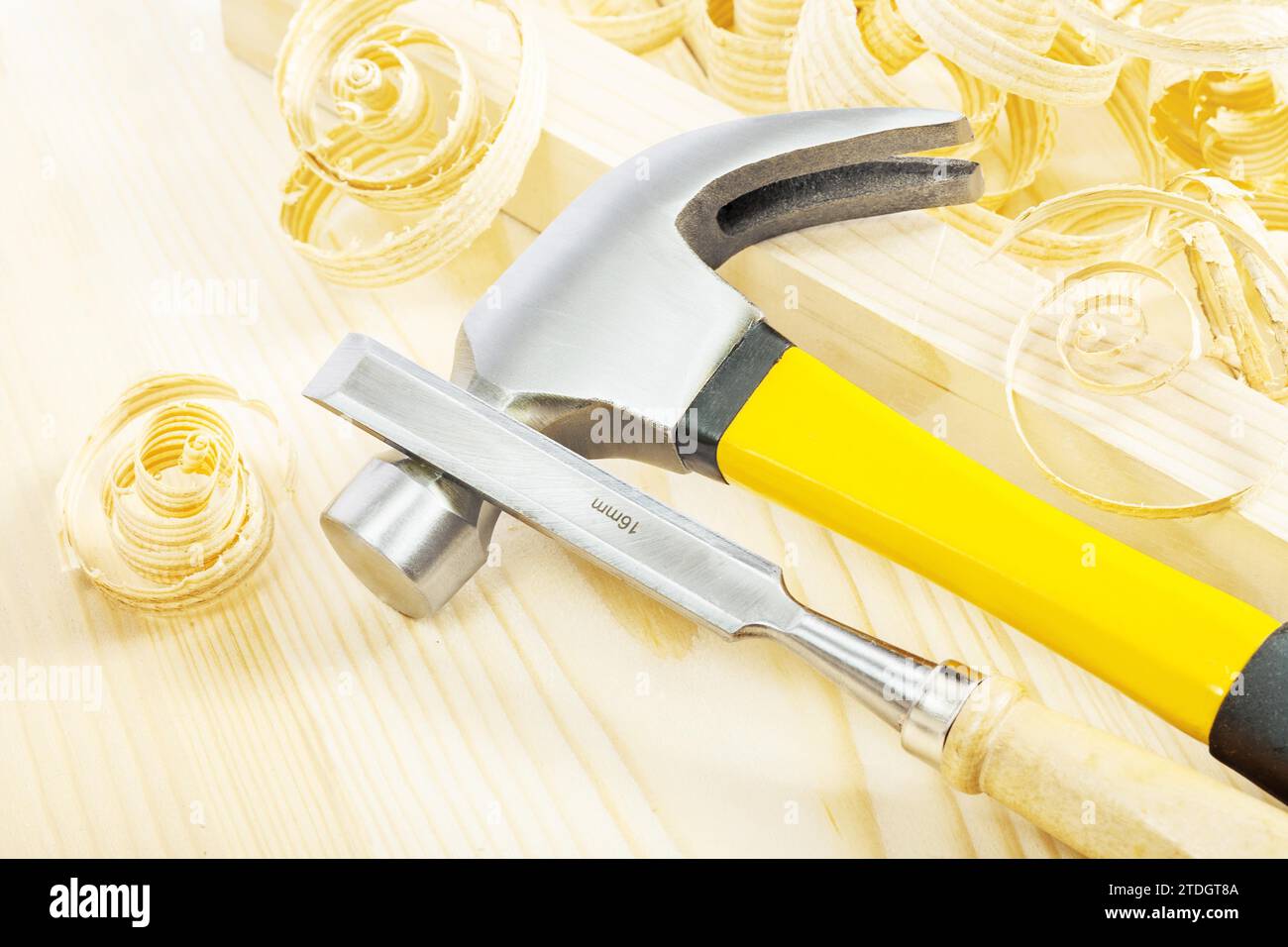 Hammer on wood hi-res stock photography and images - Alamy