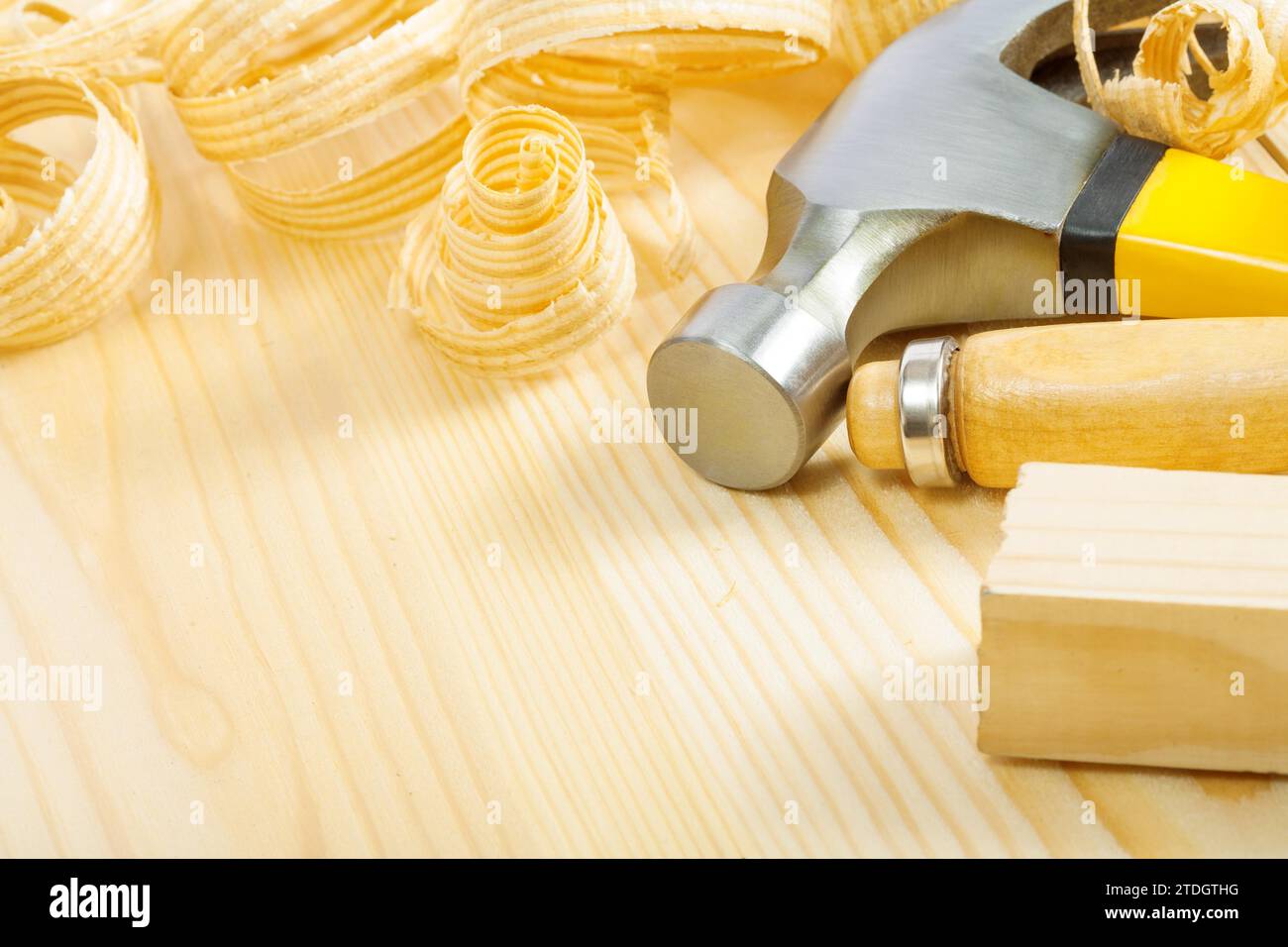 Copy room design of carpentry tools on wooden panels Stock Photo - Alamy
