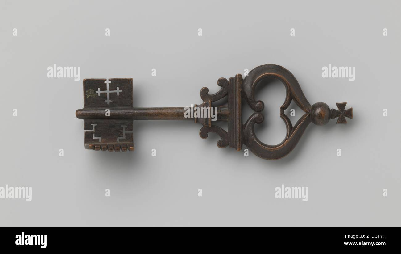 Ceremoniesleutel, , c. 1800 - c. 1900 Ceremony key with double beard, a ...