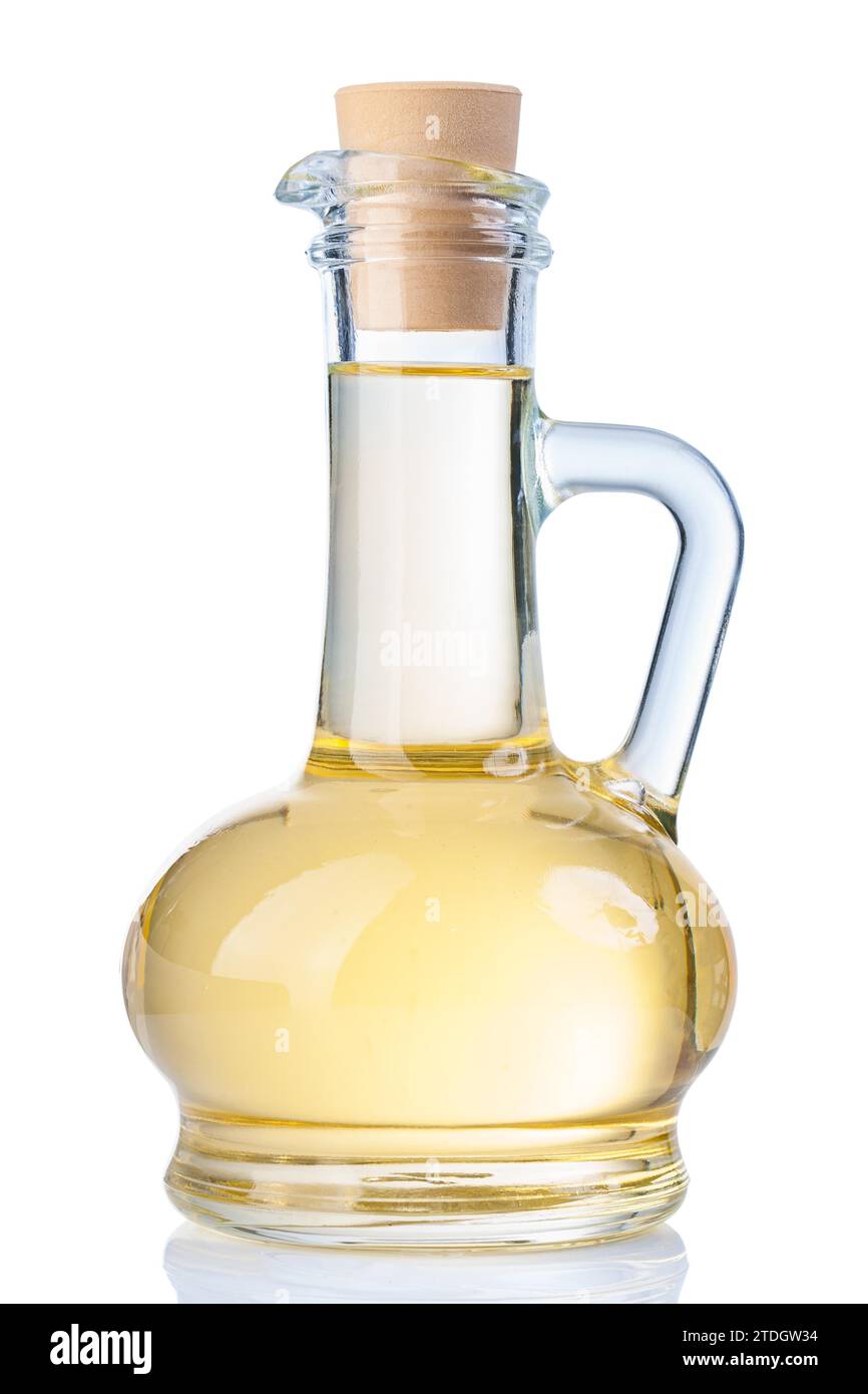 Kitchen utensils, insulated glass bottle of sunflower oil with handle ...