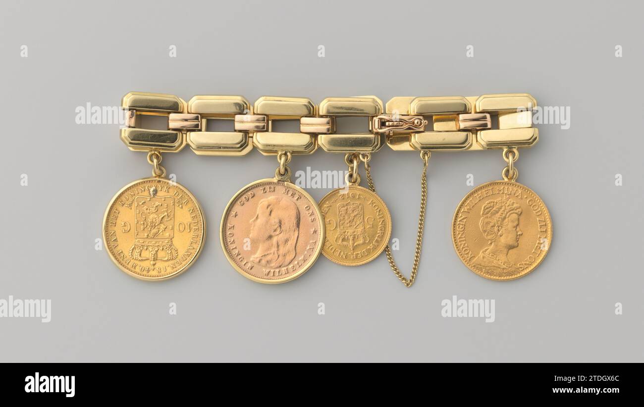Gold switch bracelet with coins of gold, c. 1947 - c. 1951 Gold switch ...