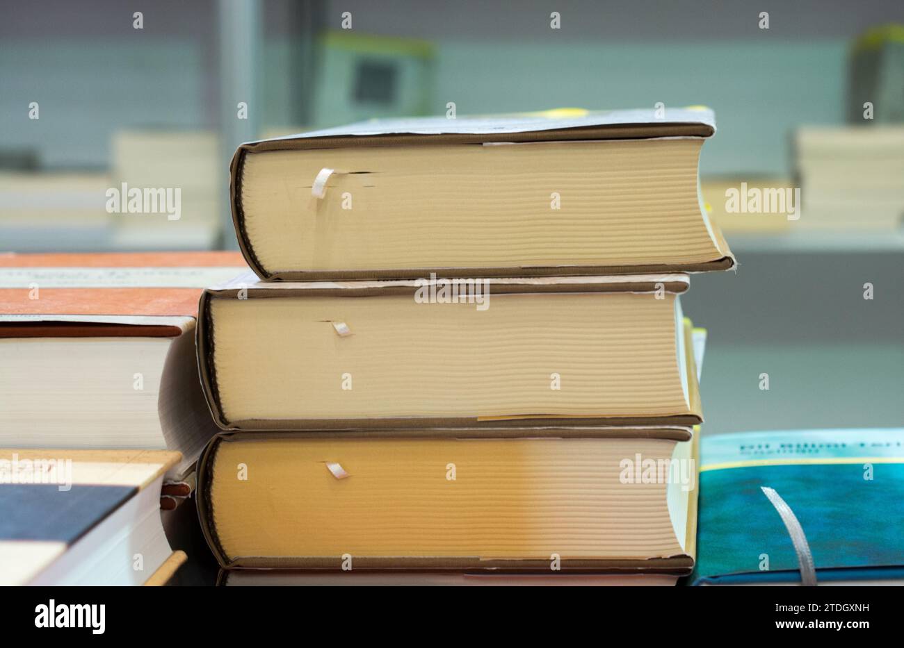 Stack of books stored as Education and business concept Stock Photo - Alamy