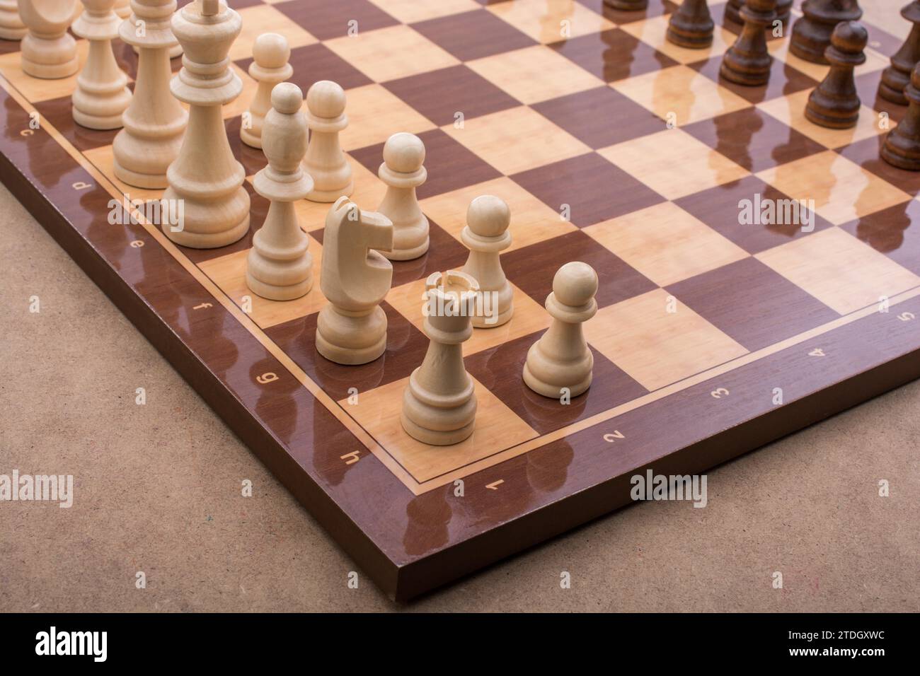 Chess board with chess pieces on it Stock Photo - Alamy