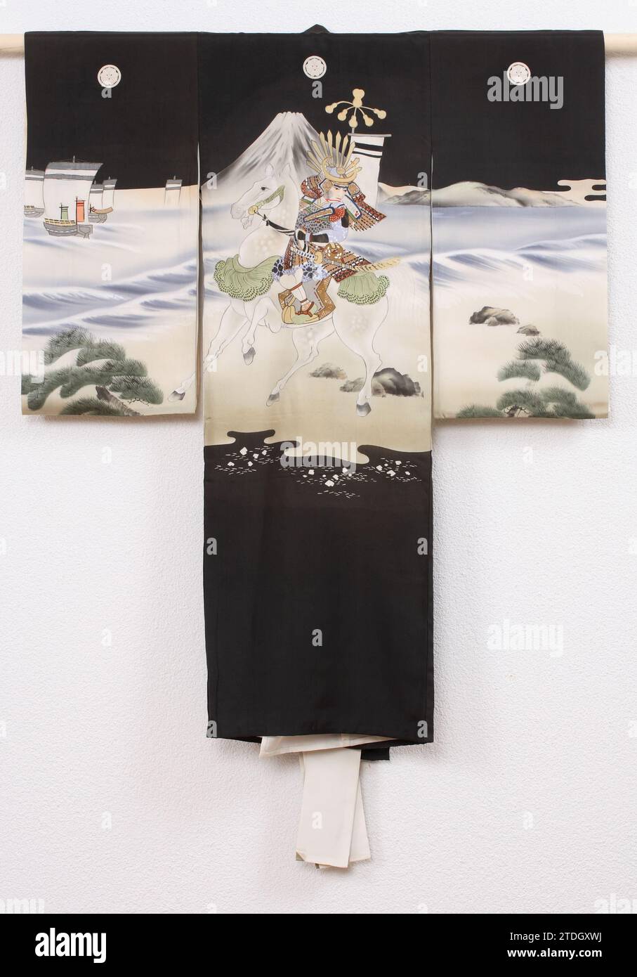 Boys Miyamairi Kimono with the Battle of the Fuji River, 1920 - 1940 ...