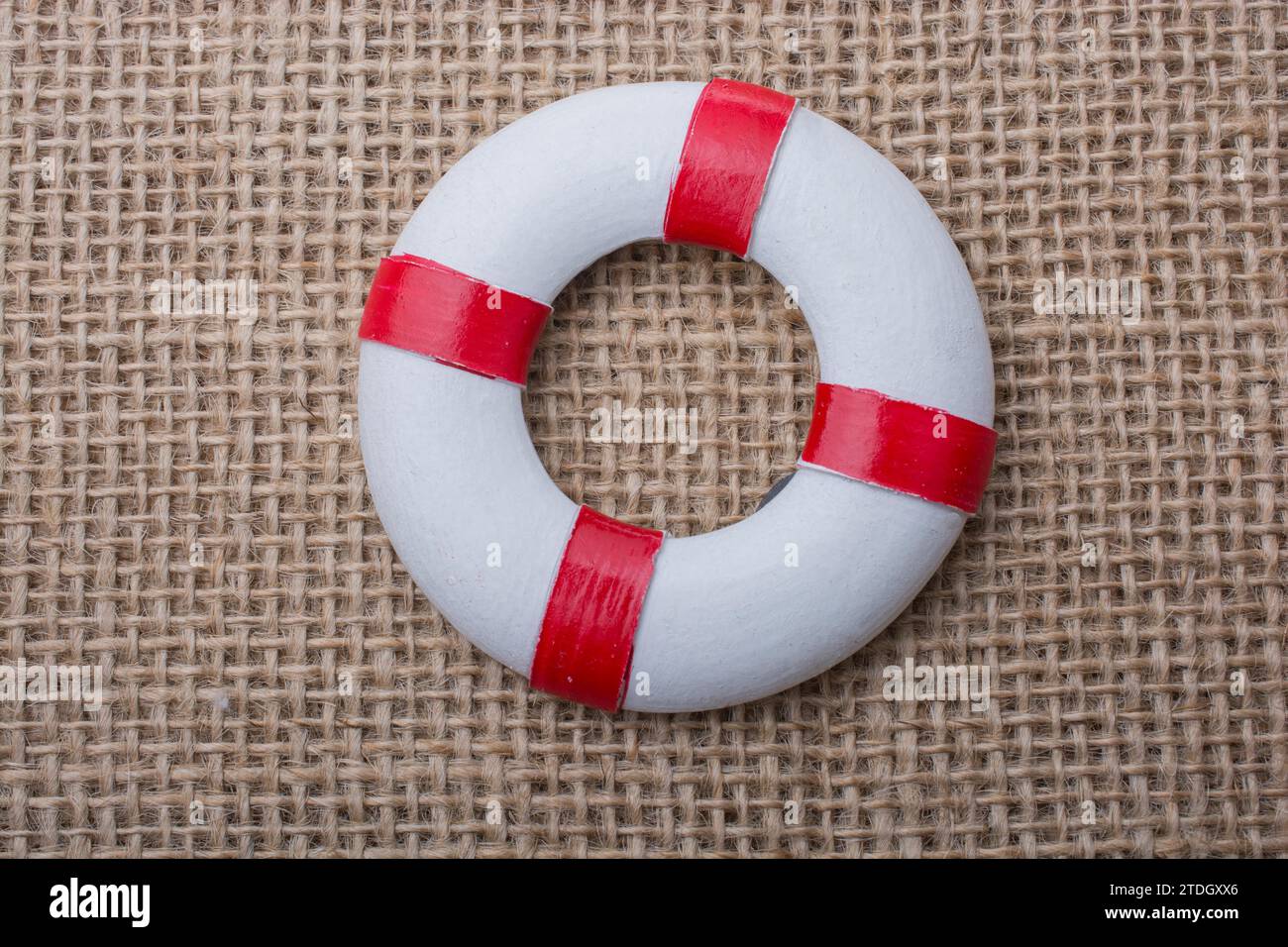 Lifesaver or life preserver on a fabric background Stock Photo - Alamy
