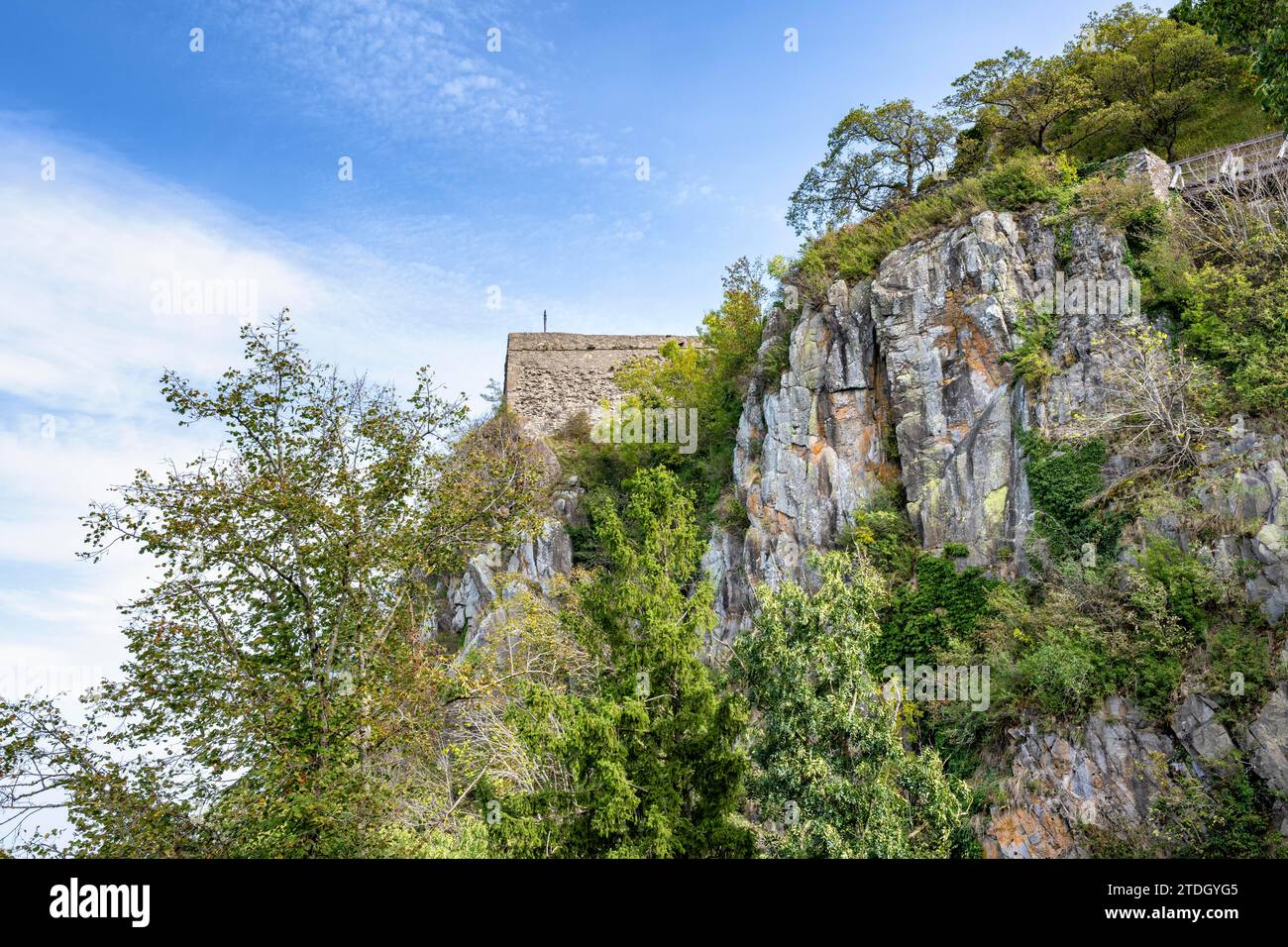 Rock formation of volcanic phonolite on the Hohentwiel, Singen am ...
