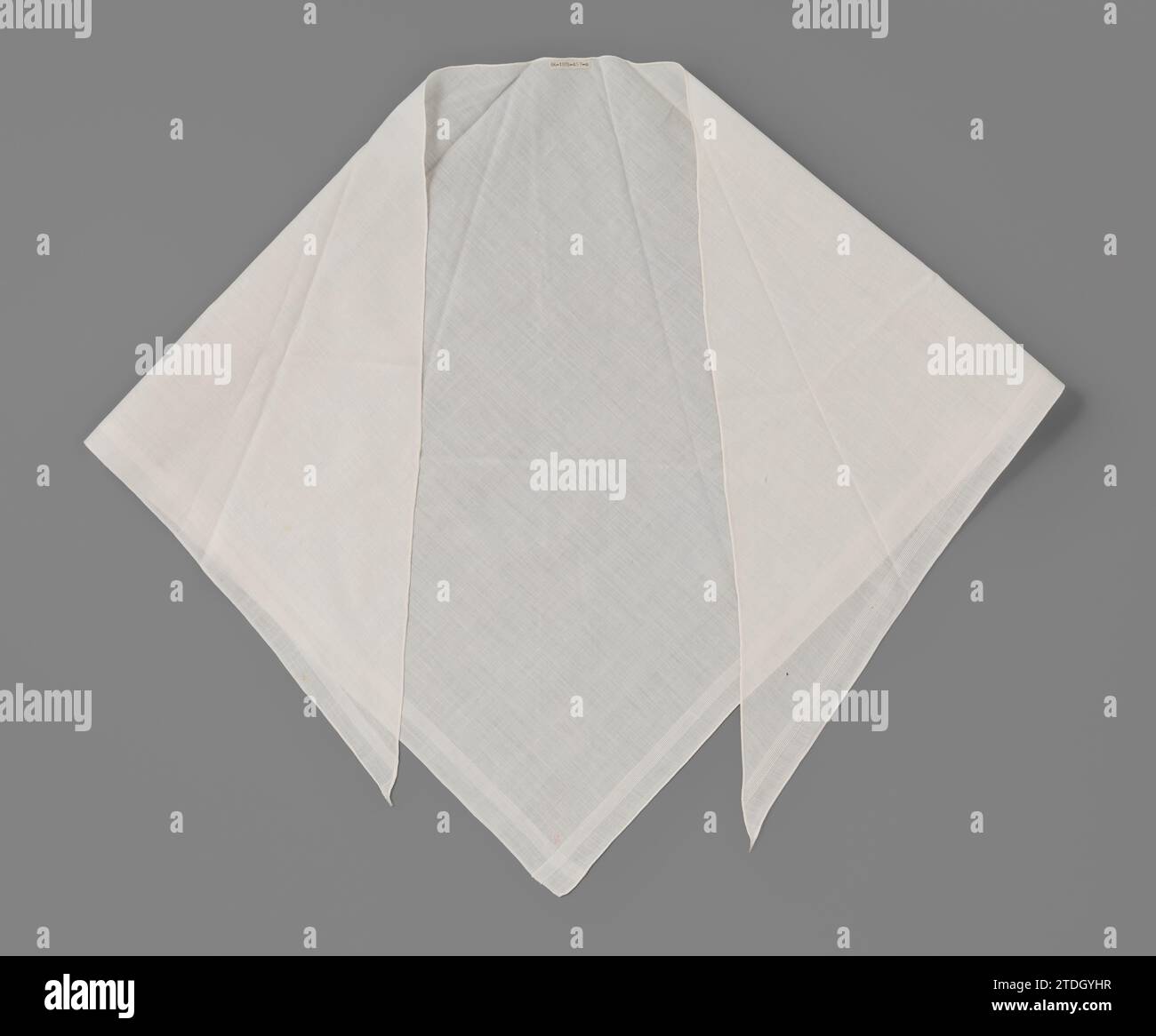 Fichu of cotton, triangular, with round edge of thick stripe pie ...