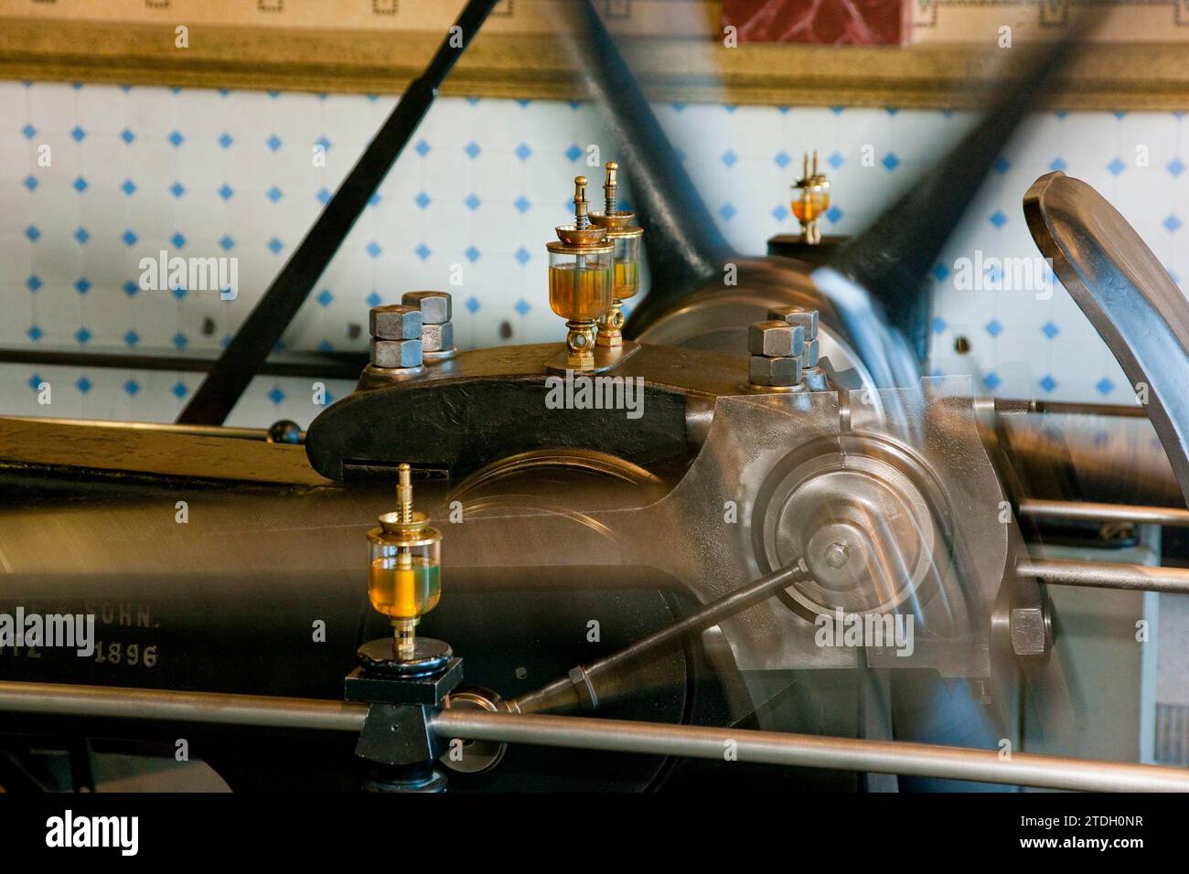 Chemnitz Saxon Industrial Museum, horizontal single-cylinder back ...