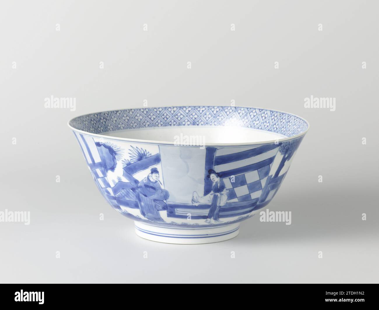 Bell-shaped bowl with four narrative scenes, anonymous, c. 1680 - c ...