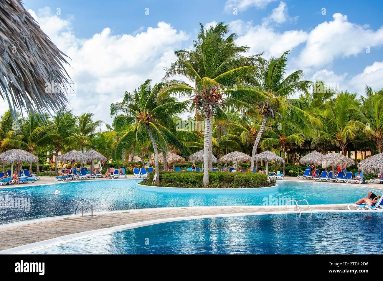 Tourist Resort Swimming Pool, Cayo Santa Maria, Villa Clara, Cuba Stock ...