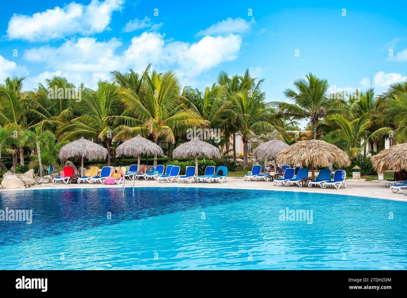 Tourist Resort Swimming Pool, Cayo Santa Maria, Villa Clara, Cuba Stock ...