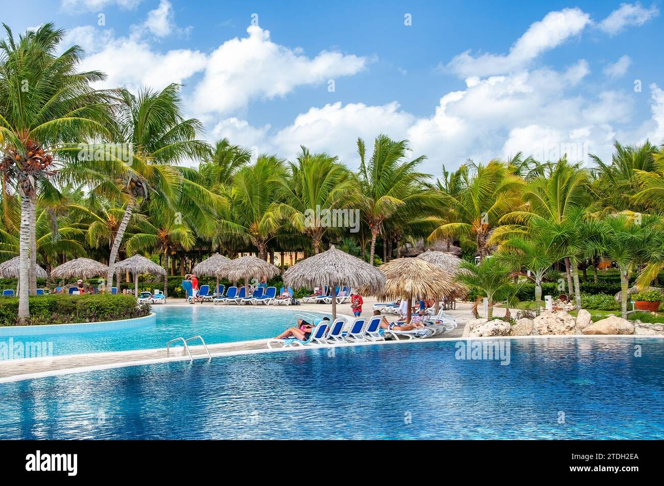 Tourist Resort Swimming Pool, Cayo Santa Maria, Villa Clara, Cuba Stock ...