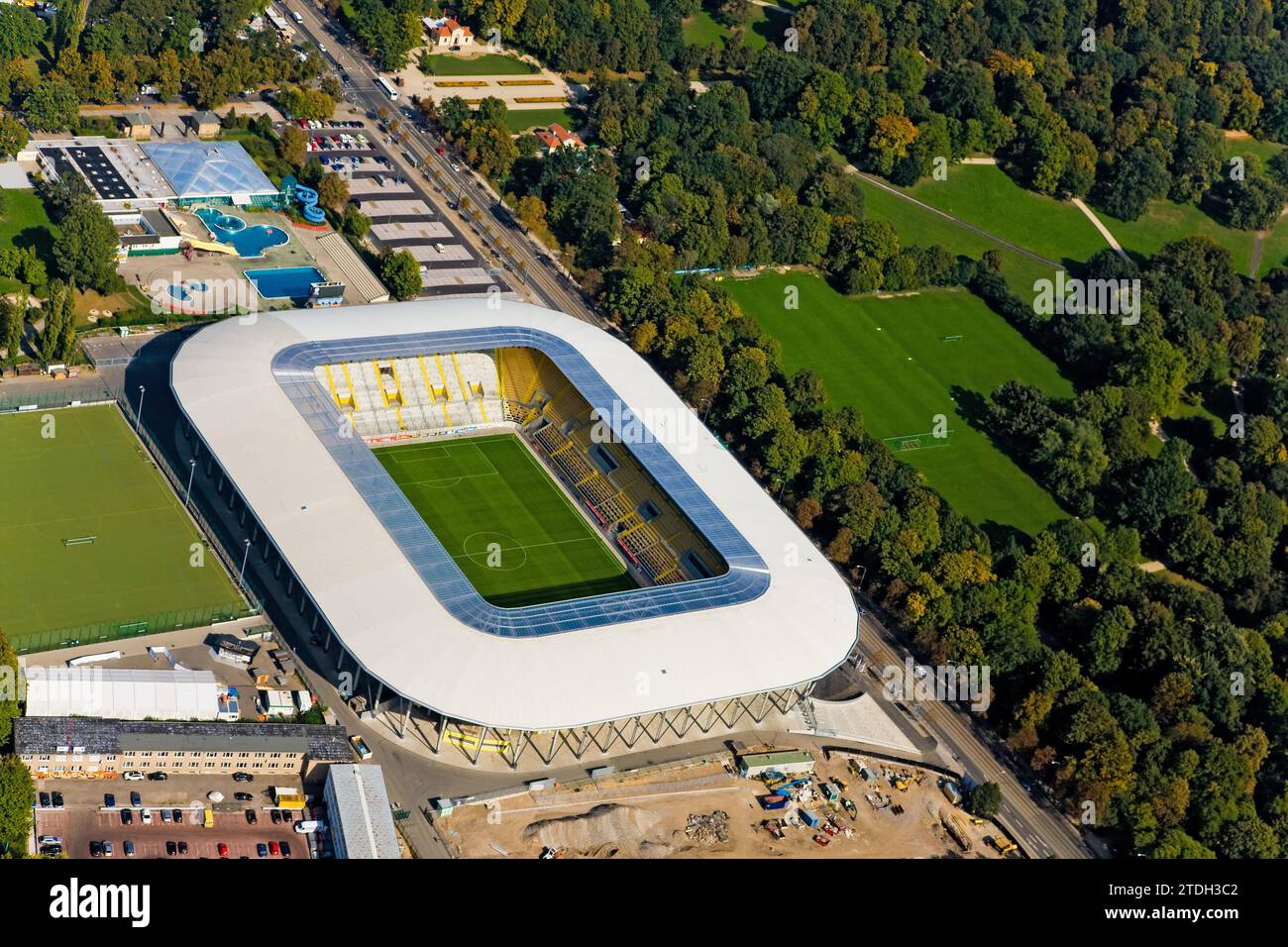 The new Rodolf Harbig Stadium, the venue of Dynamo Dresden Stock Photo ...