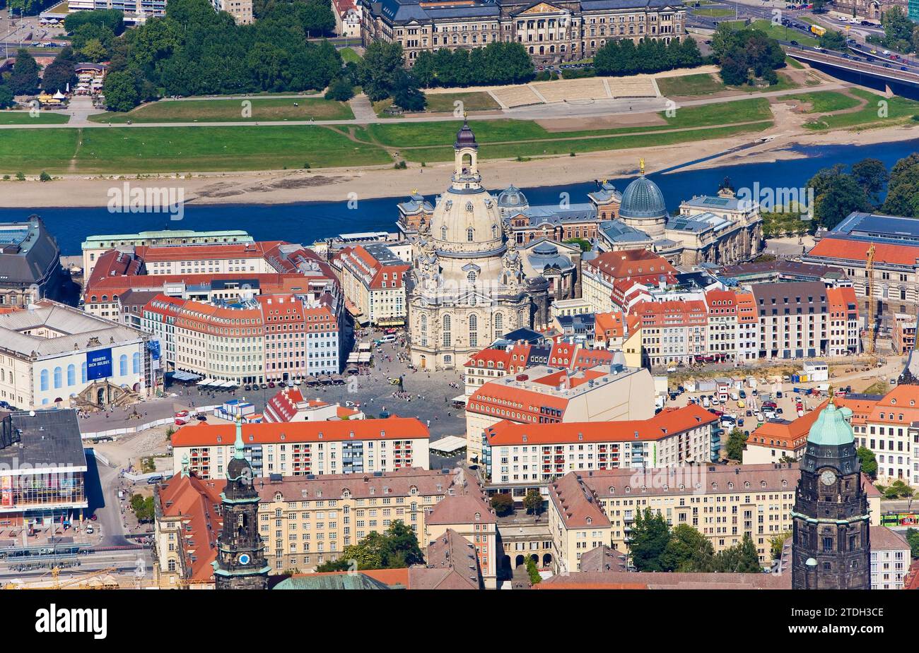 Aerial view of Dresden Old Town Stock Photo - Alamy