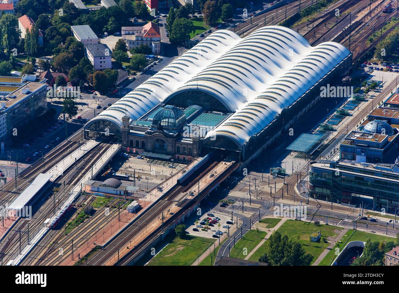 Aerial view of Dresden Central Station Stock Photo - Alamy