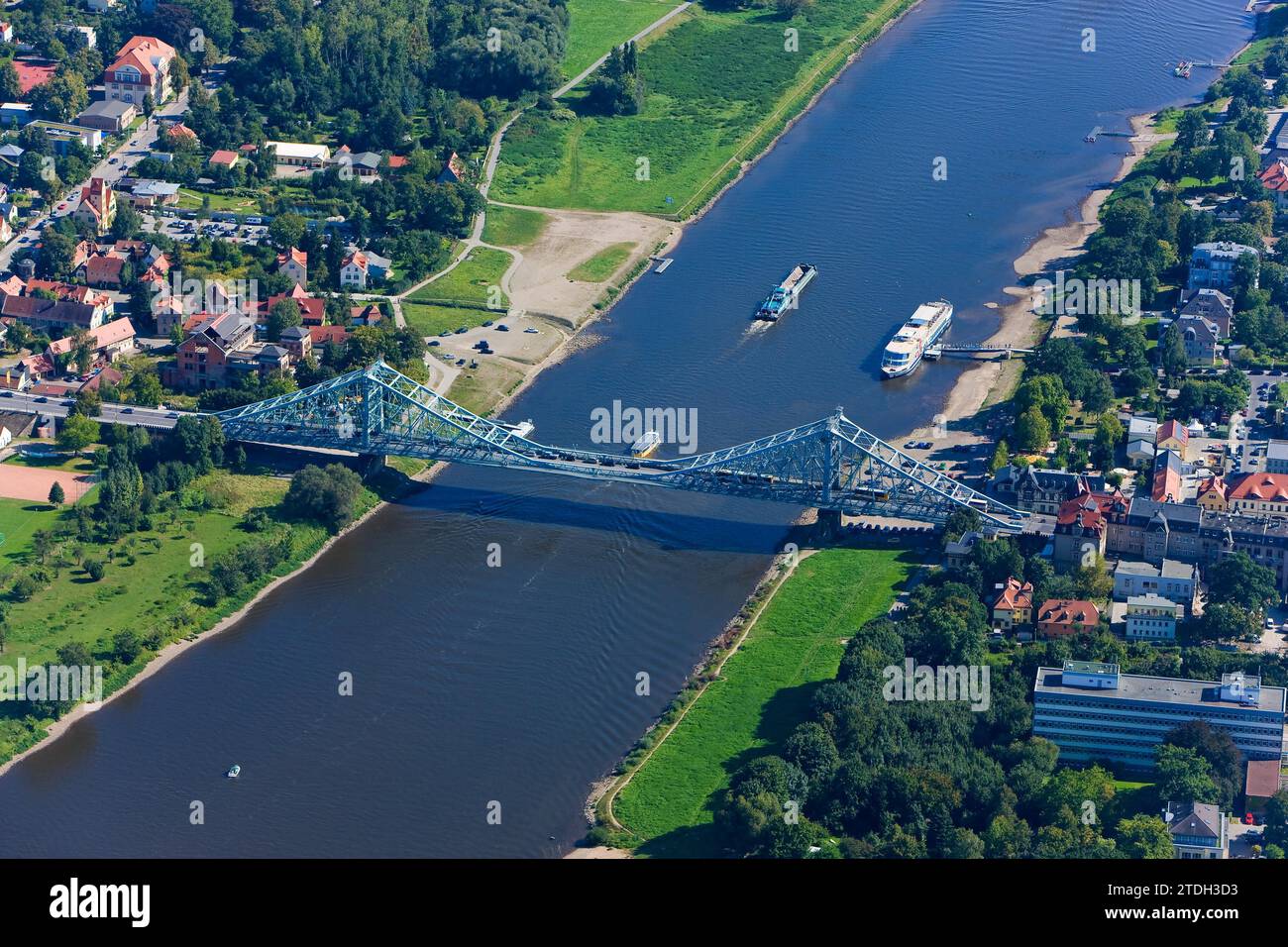 Aerial view Dresden Blue Wonder Stock Photo - Alamy