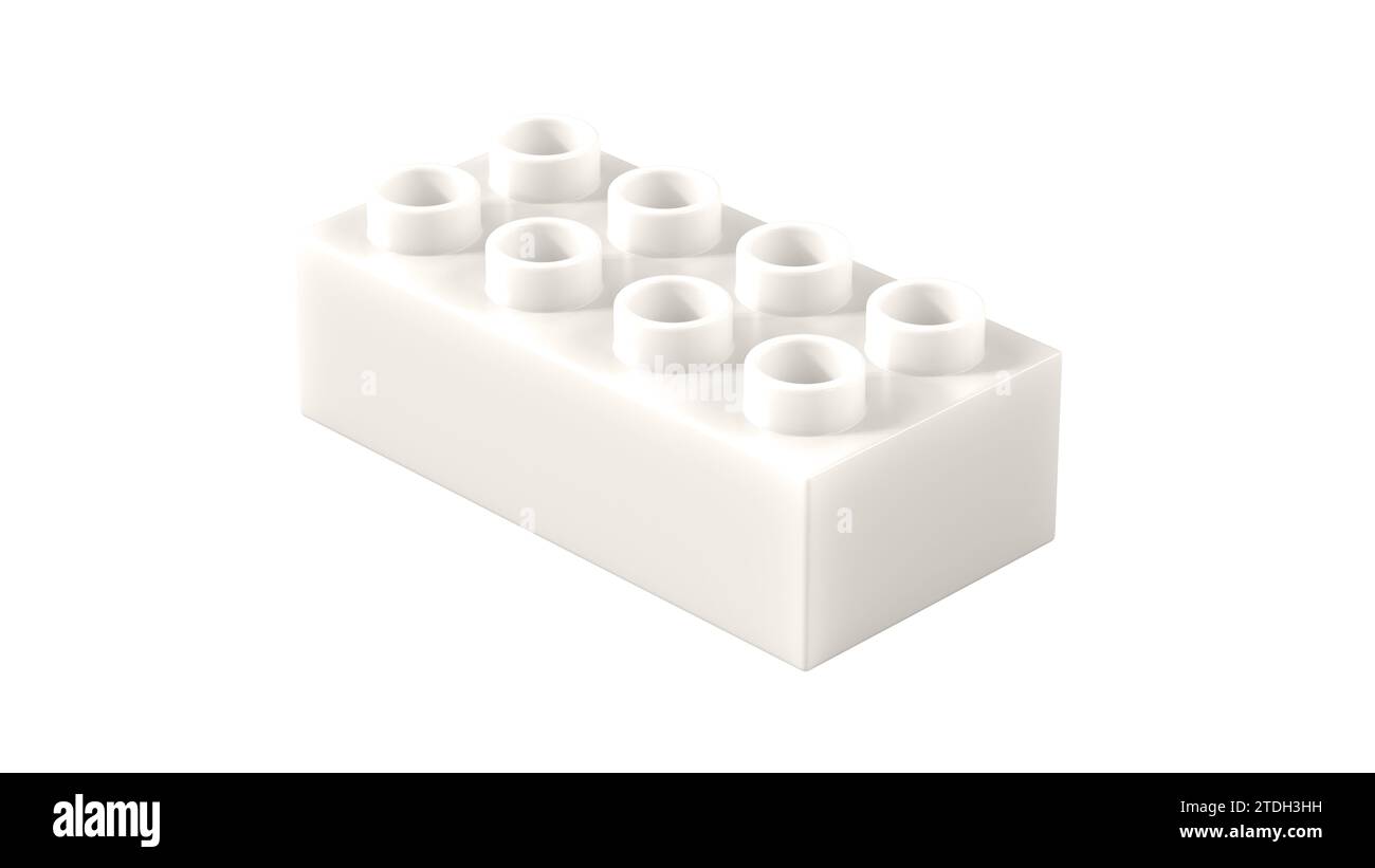 Gardenia Plastic Lego Block Isolated on a White Background. Children ...