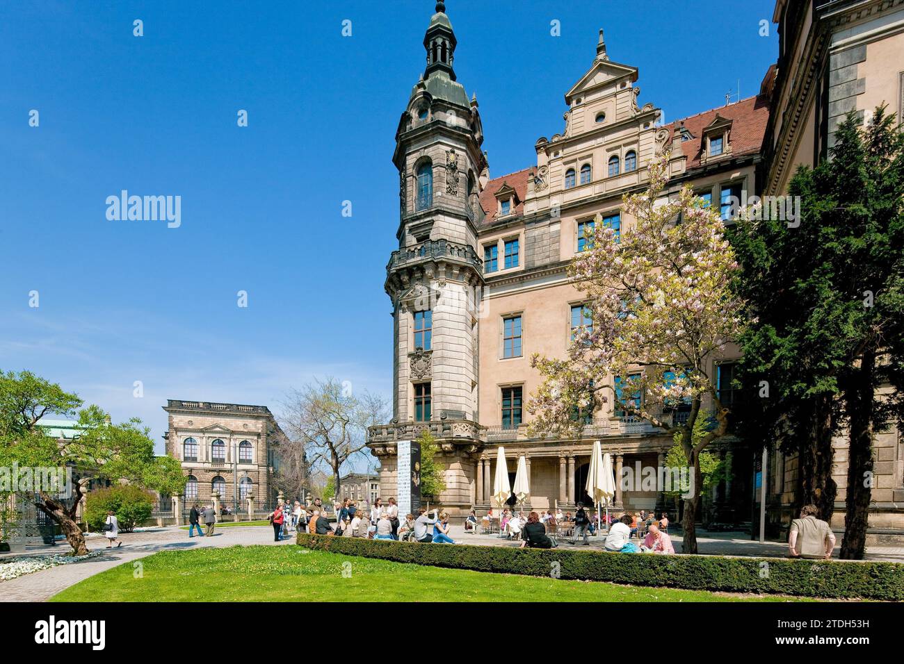 Residential Palace in spring. Large parts of the Residenzschloss in ...