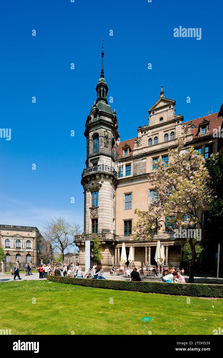 Residential Palace in spring. Large parts of the Residenzschloss in ...