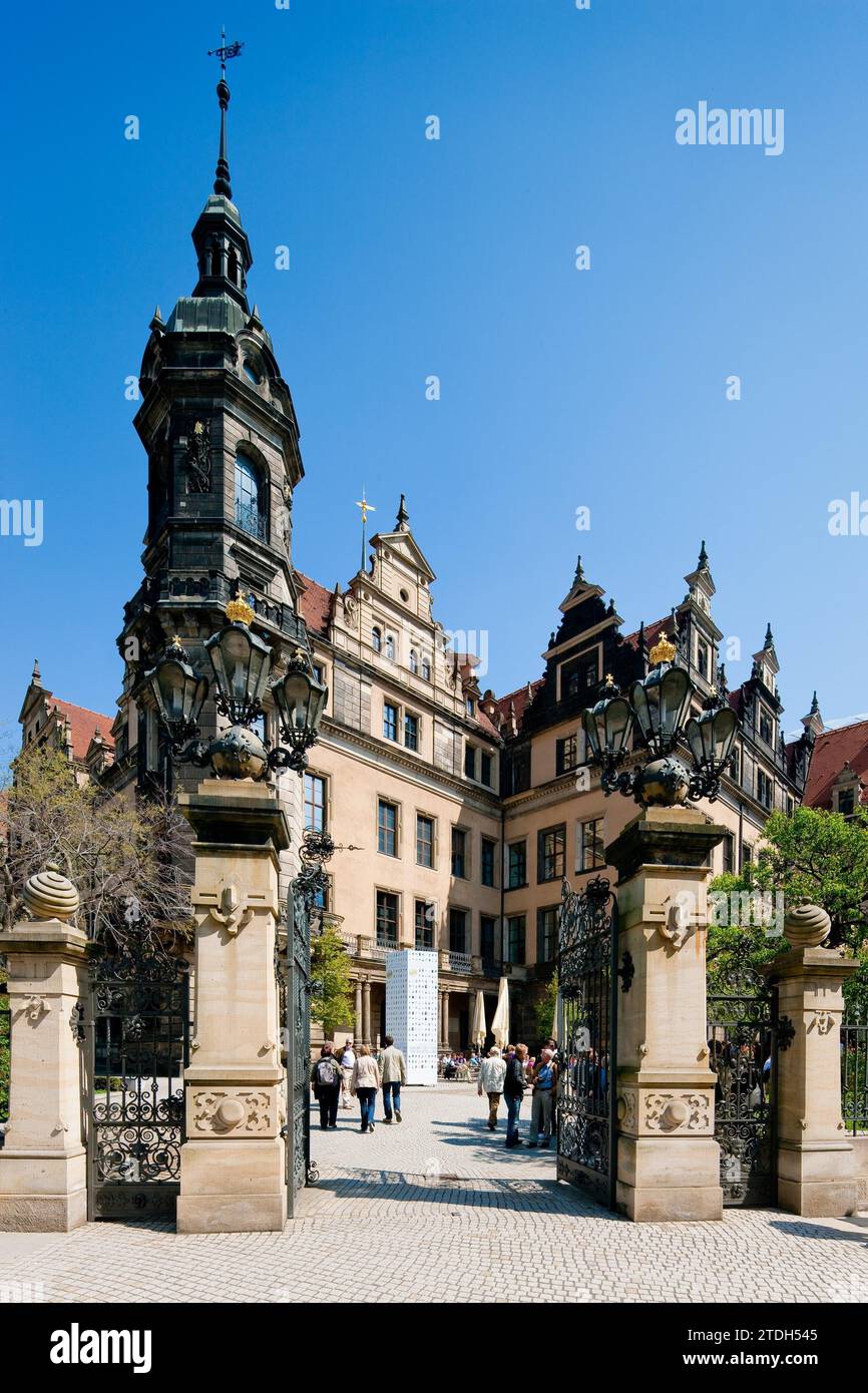 Residential Palace in spring. Large parts of the Residenzschloss in ...