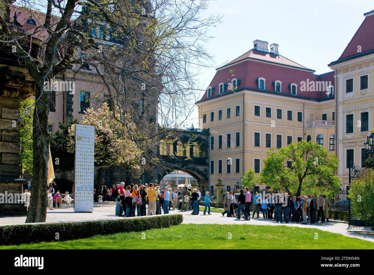 Residential Palace in spring. Large parts of the Residenzschloss in ...