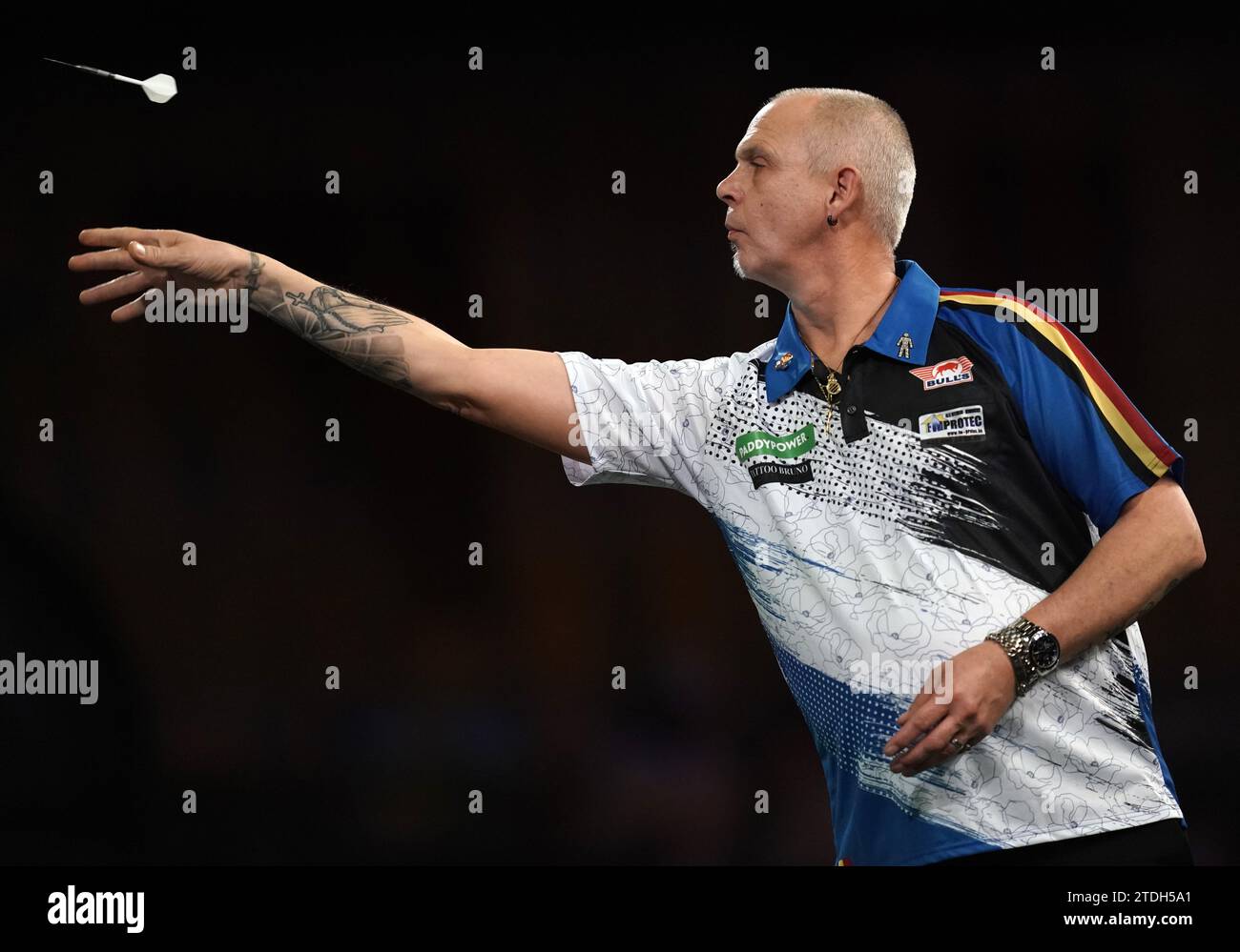 Mario Vandenbogaerde in action against Thibault Tricole on day four of ...