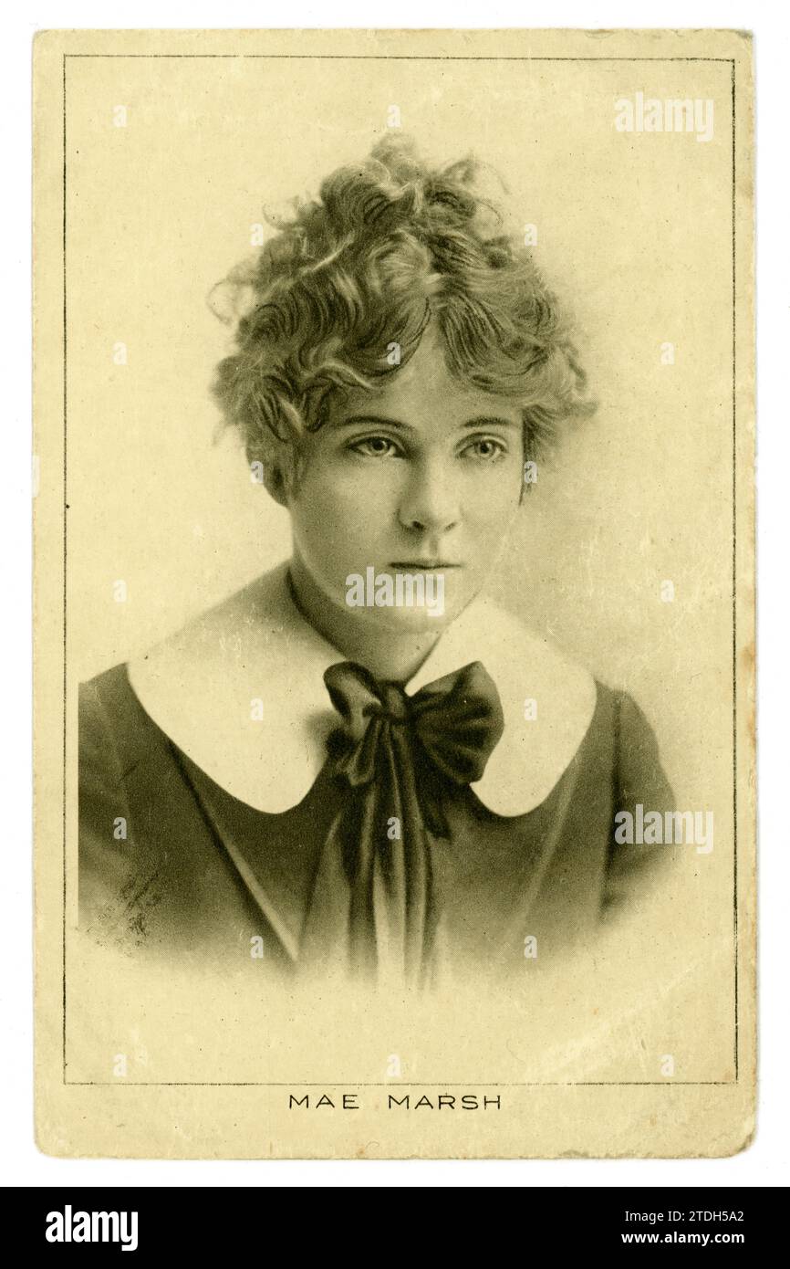 Original early 1900's postcard of American silent film actress Miss Mae ...
