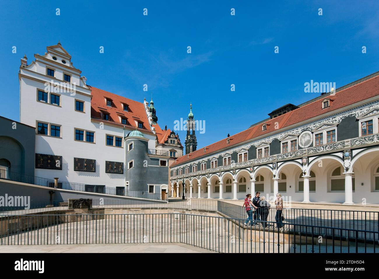 Stable courtyard of Dresden Castle Stock Photo - Alamy