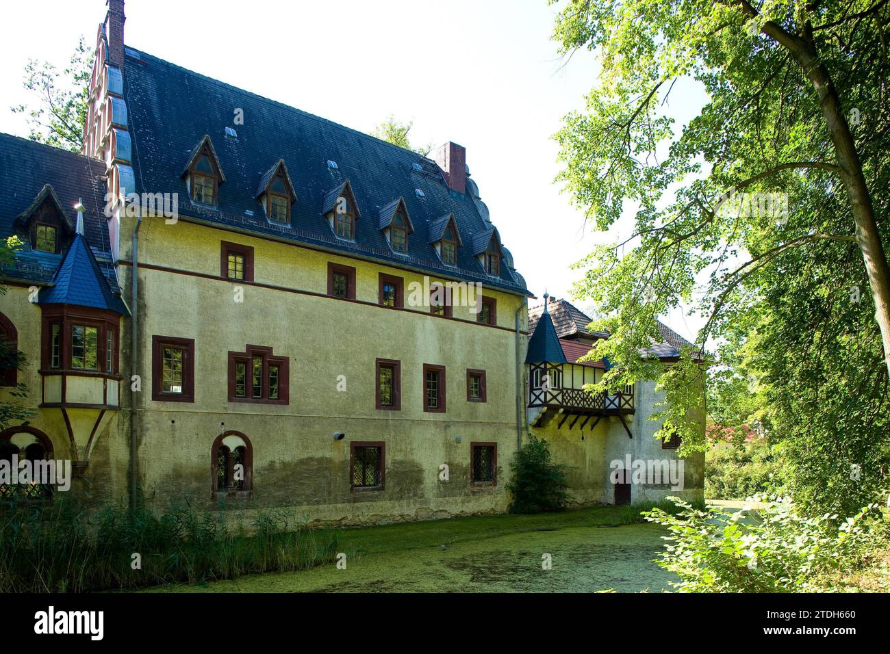 The castle, which developed from a medieval moated castle with towers ...