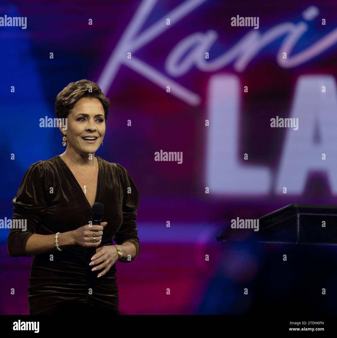 Phoenix, Arizona, USA. 17th Dec, 2023. KARI LAKE speaks on Day Two of ...