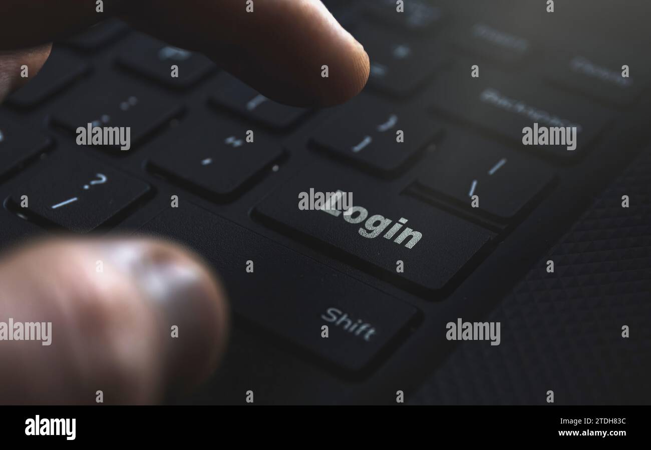 Hacker typing keyboard concept user hi-res stock photography and images ...