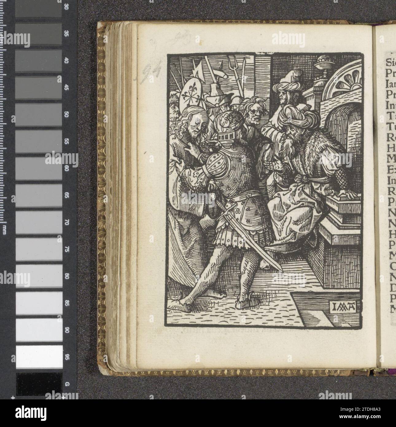 Christ before Pilate, 1523 Christ is brought before Pilate, who wears a ...