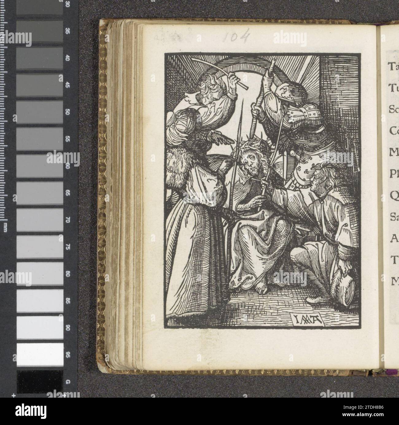 Doornenkroning, 1523 A soldier pushes the crown on the head of Christ with a stick. Another man ...