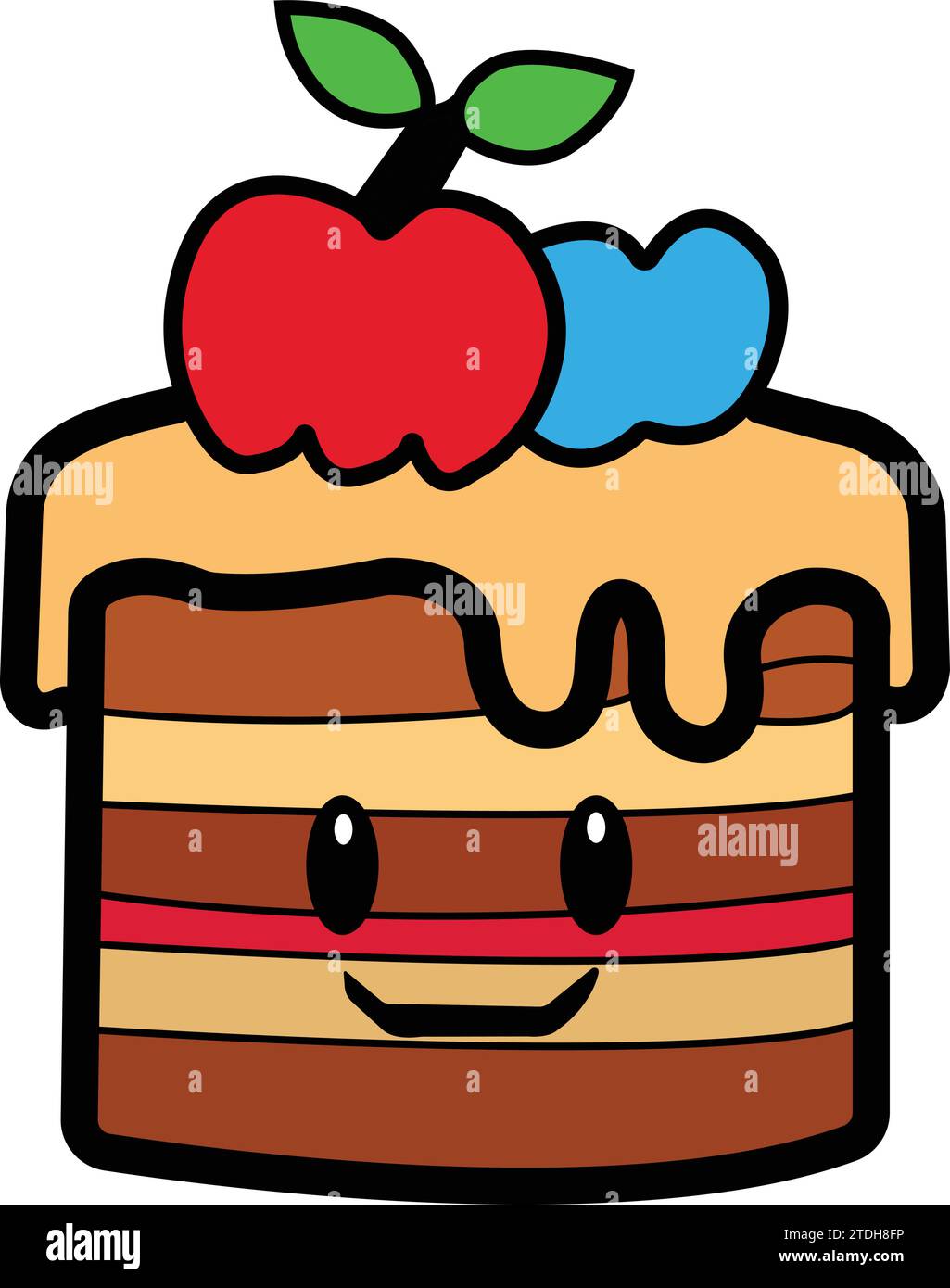 Birthday cake with candles Cake icon. Symbol of the holiday, birthday ...