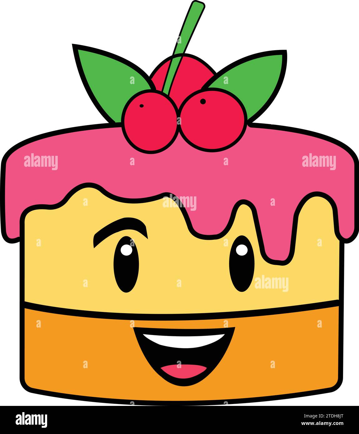 Birthday cake with candles Cake icon. Symbol of the holiday, birthday ...