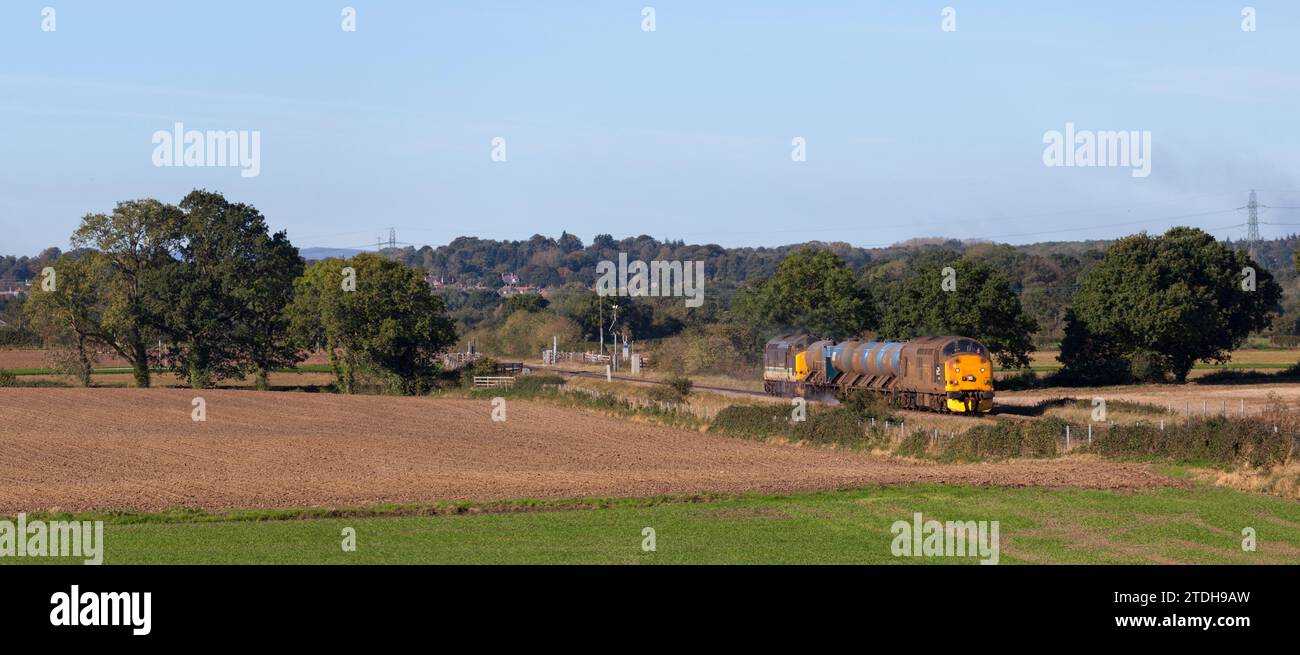 Direct Rail Services class 37 diesel locomotive in the Yorkshire ...