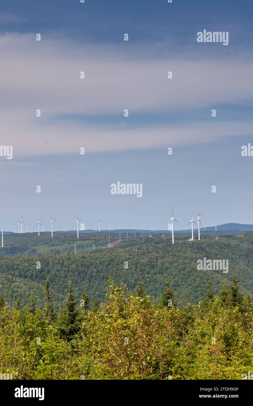 Wind farm in Gaspésie, Quebec, Canada Stock Photo - Alamy