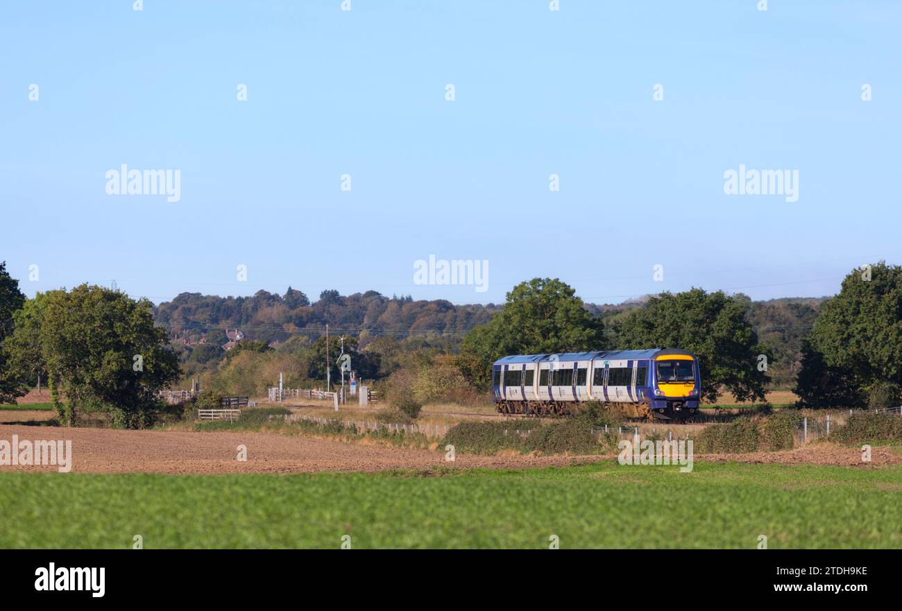 Northern Rail class 170 Turbostar train passing through the Yorkshire ...