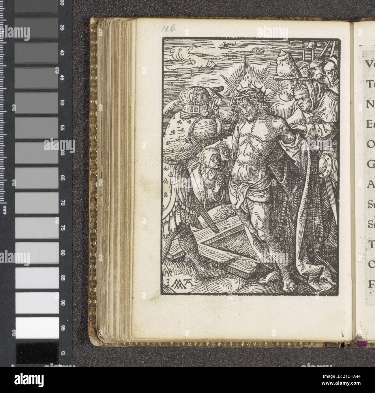 Christ is taken by his cloak, 1523 Christ stands at the cross with the ...