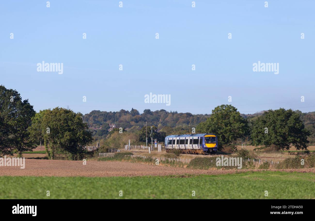 Northern Rail class 170 Turbostar train passing through the Yorkshire ...