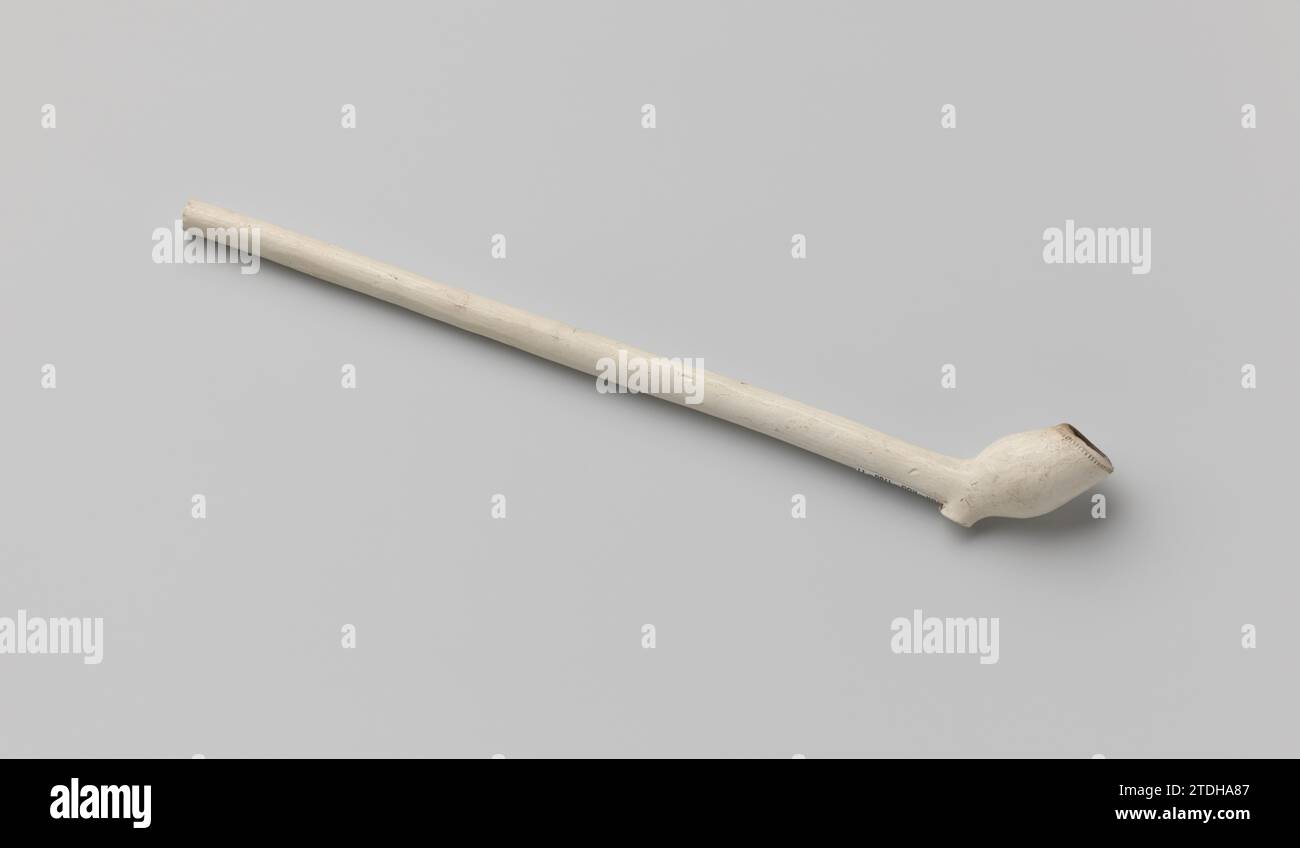 Mached tobacco pipe of pipe earth, damaged, anonymous, c. 1400 - c ...