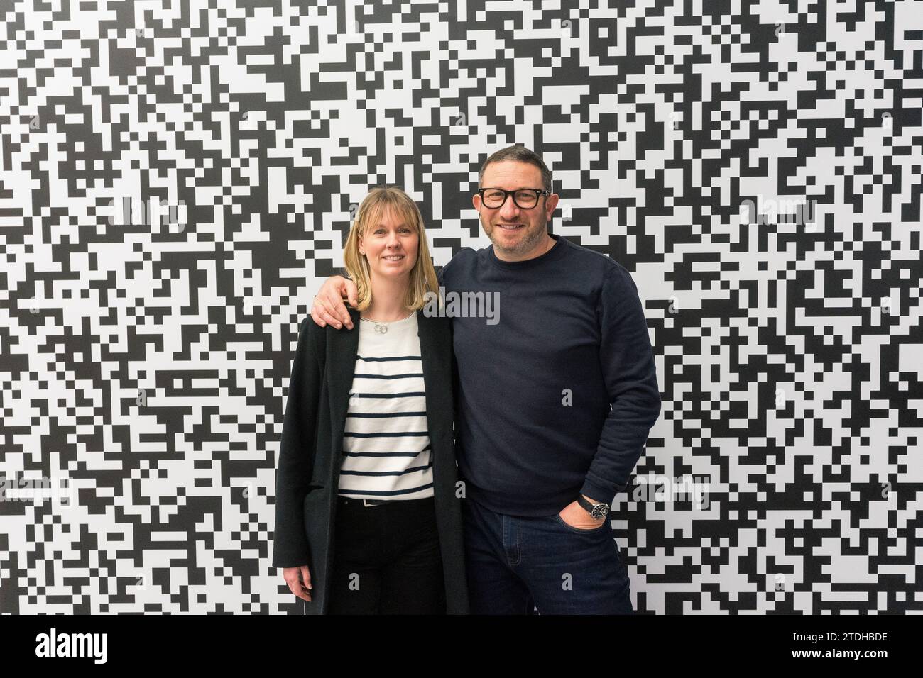 A family enjoying the Beyond the Streets exhibition at the Saatchi ...