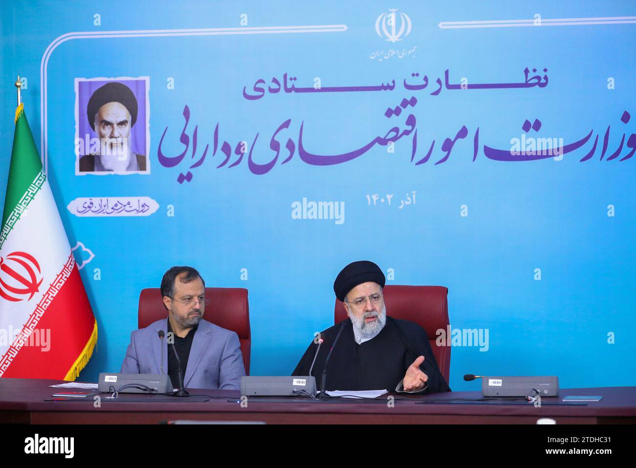 Tehran, Iran. 18th Dec, 2023. Iranian President EBRAHIM RAISI (R) and ...