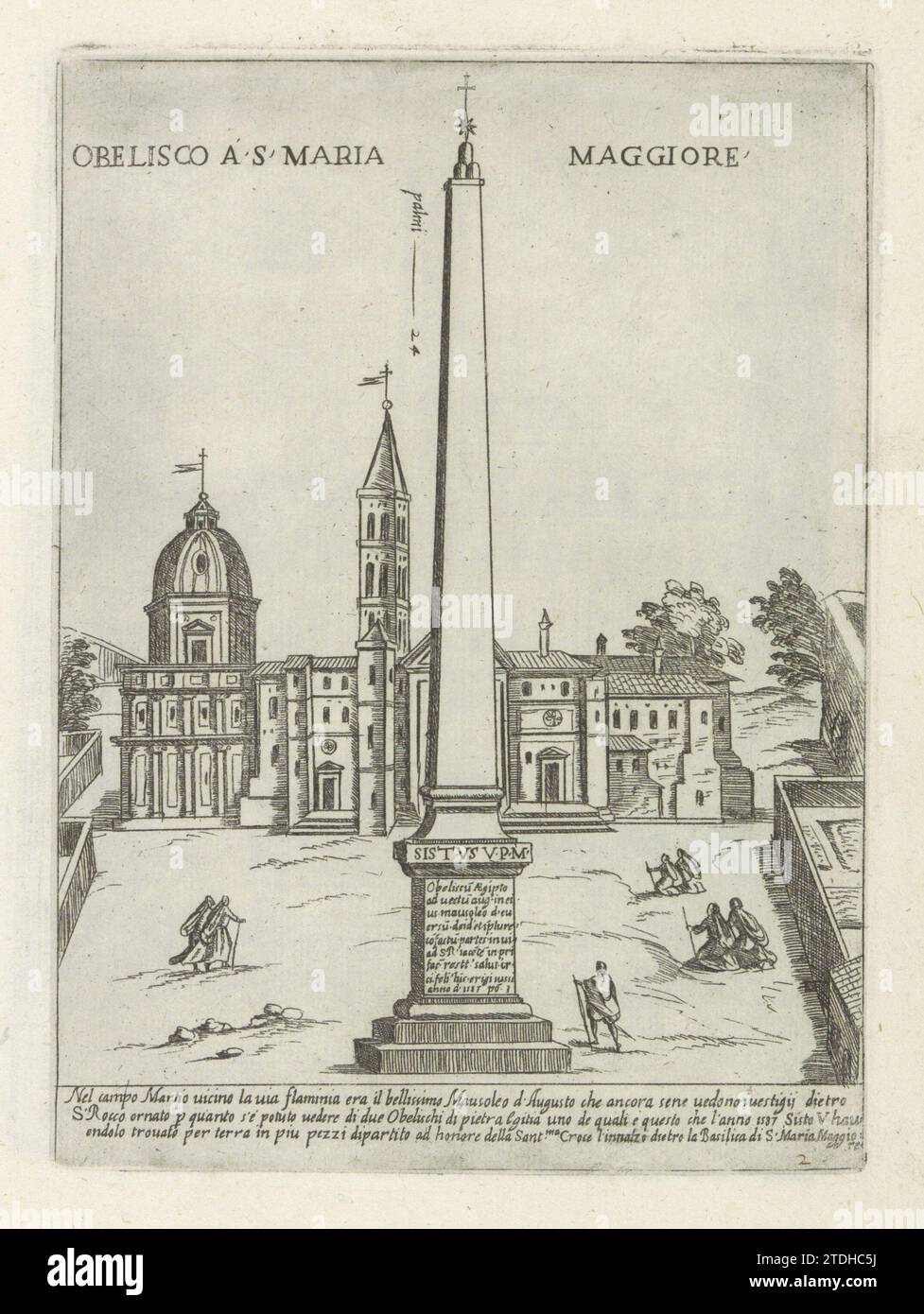 Obelisk Voor de Santa Maria Maggiore, Giovanni Maggi, 1600 The Colonna ...