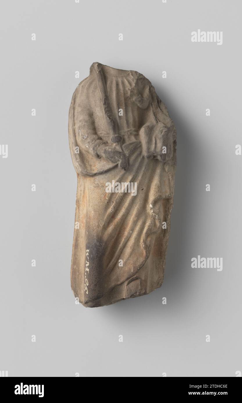 Image of a saint in wide, widely folded robe, anonymous, c. 1375 - c ...